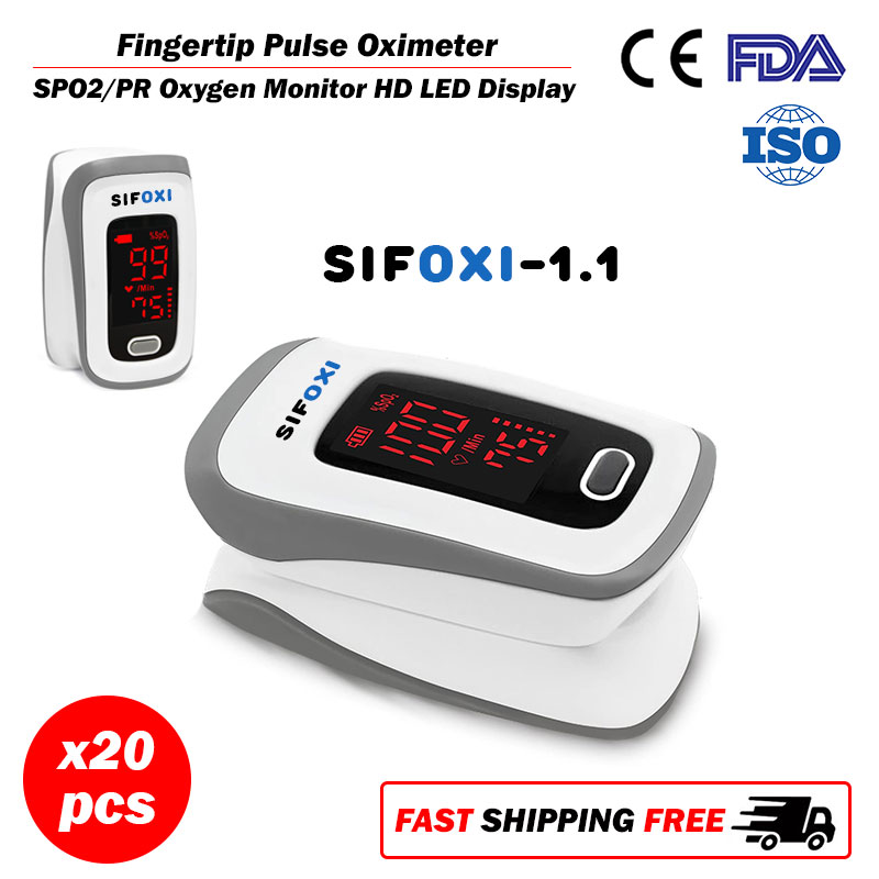 20 units Pack of SIFOXI-1.1 - Fingertip Pulse Oximeter SPO2/PR