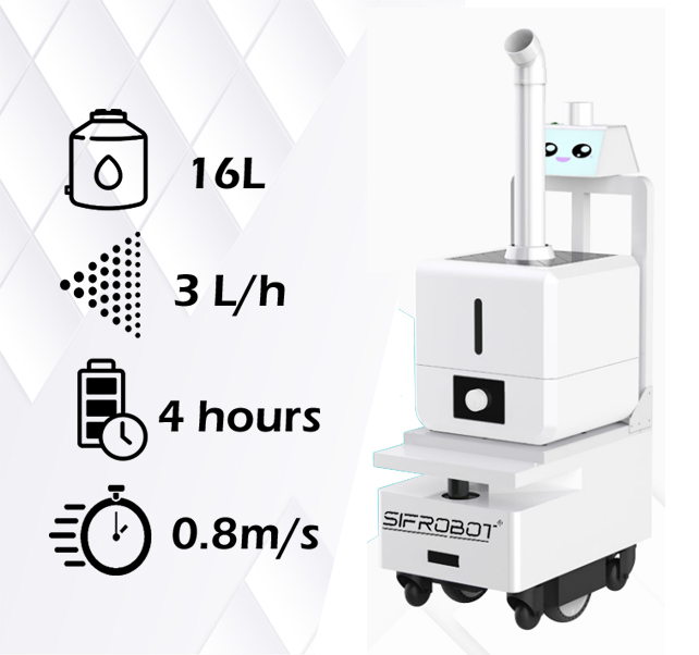 Dry Fog Disinfection Robot: SIFBOT-6.67 - SIFSOF